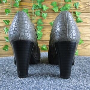 Rialto | Shoes | Rialto Phiona Womens Gray Faux Leather Ankle Boots Zip ...